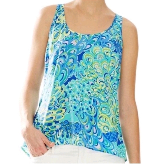 Lilly Pulitzer | Tops | Lilly Pulitzer Aerial Style Lagoon Print Tank ...